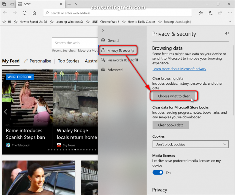 How to Delete/Change Saved Passwords in Microsoft Edge in Windows 10
