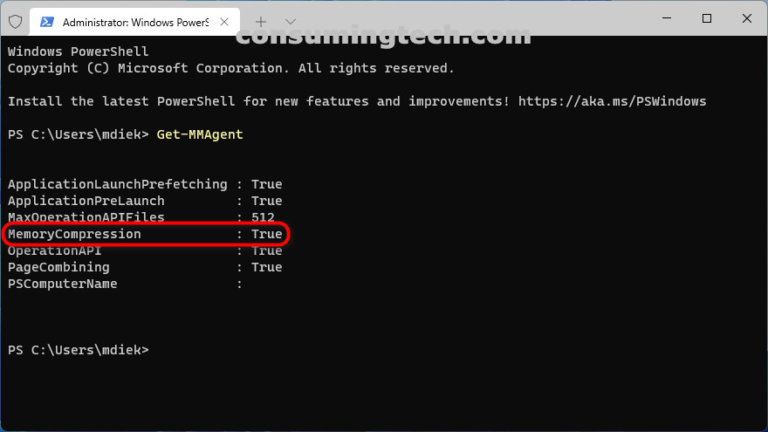 Enable/Disable Memory Compression in Windows 11